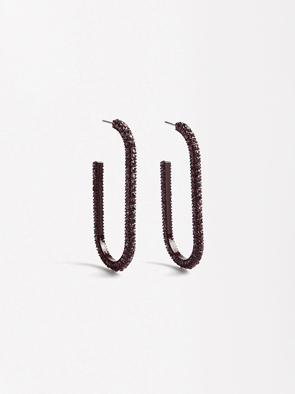 ELONGATED HOOPS WITH CRYSTALS