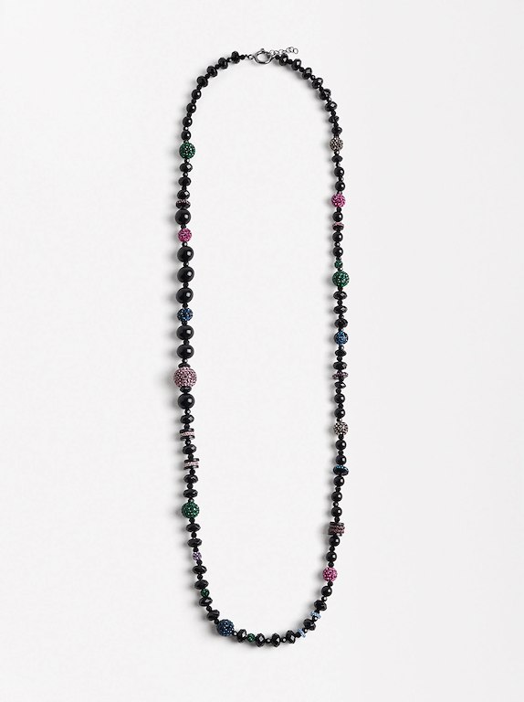 LONG BEADED NECKLACE