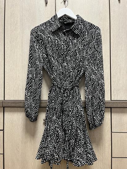 Zara haljina crno beli print