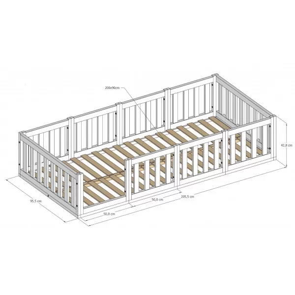 Krevet Luna Natur 200x90 sa vratima