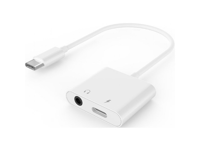 A-CM-3.5FP-01 Gembird USB type-C plug to stereo 3.5 mm audio adapter cable, with extra power socket