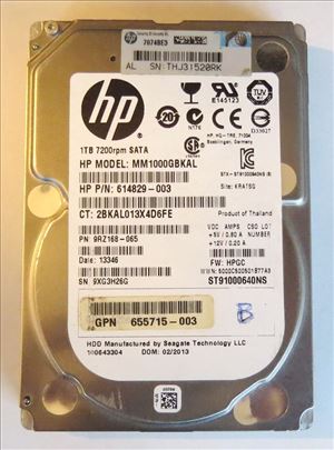 HP HPE 1TB 2.5" SATA3/Hot Plug/MM1000GBKAL