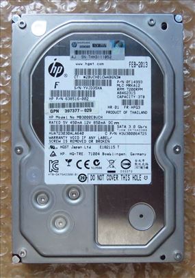 HP HPE 3TB SATA/6G/Hot Plug/Business Critical/7.2K