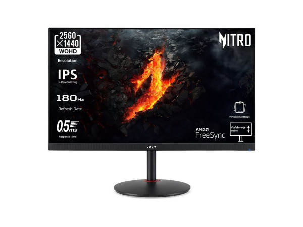 Monitor ACER Nitro XV272UV3BMIIPRX 27''IPS2560x1440180Hz0.5ms GtGHDMIx2,DPfreesyncpivotcrna' ( 'UM.HX2EE.307' )