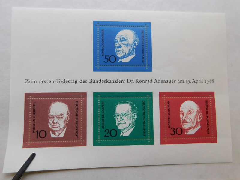** DEUTSCHE BUNDESPOST 1968 BLOK **