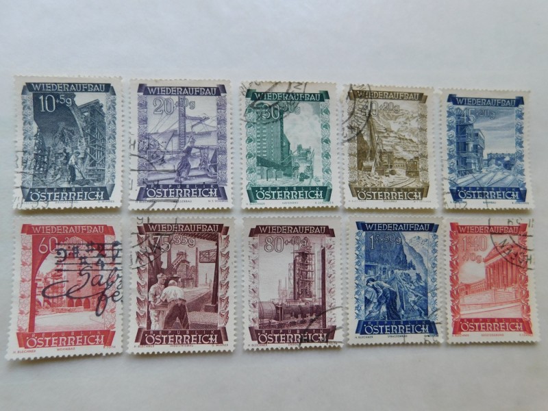 AUSTRIJA 1948 KOMPLET SERIJA