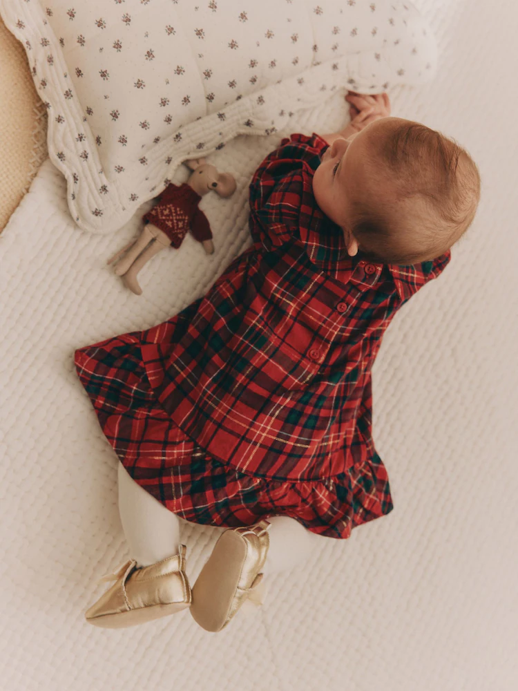 Red Check Baby Woven Dress (0mths-2yrs)