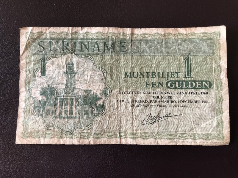 SURINAM 1 GULDEN.