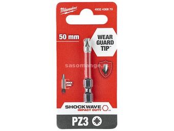 MILWAUKEE Udarni bit PZ SHOCKWAVE ojačani 1/4 PZ3 x 50mm