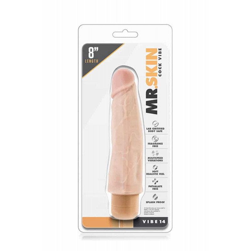 Mr.Skin bež vibrator realističnog oblika 330476