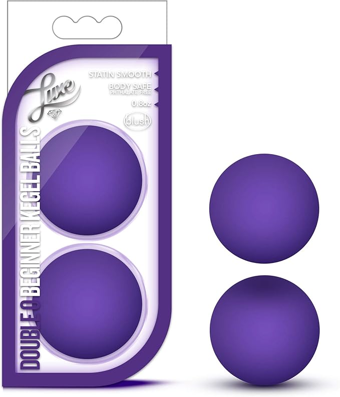 Luxe Purple Double O Kegel Balls Weighted 0.8 Ounce 330607