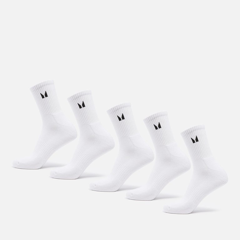 MP Unisex Crew Socks (5 Pack) - White