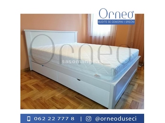 Krevet King beli + dušek Heaven 160x200