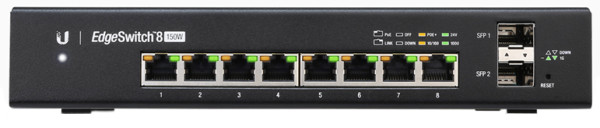 Ubiquiti EdgeSwitch 8-150W 8 gigabit PoE ports, 2x SFP