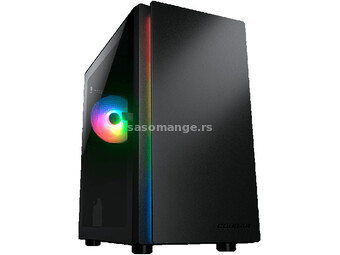 COUGAR | Purity RGB Black | PC Case | Mini Tower TG Front Panel with ARGB strip 1 x ARGB Fan 3...