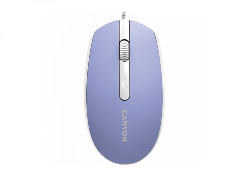 Canyon Wired optical mouse with 3 buttons, DPI 1000, with 1.5M USB cable, Mountain lavender, 65*115*40mm, 0.1kg