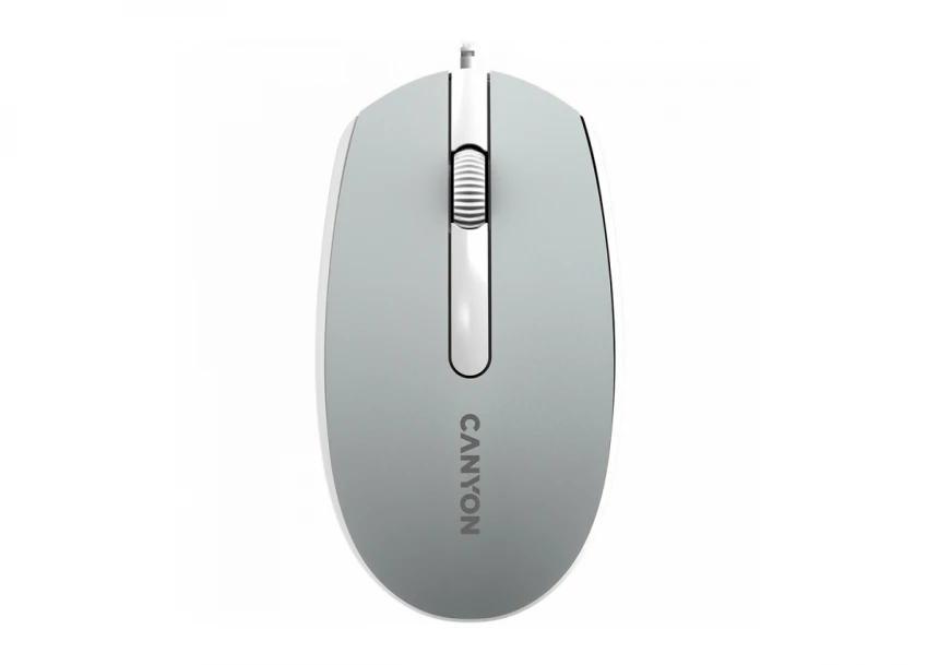 Canyon Wired optical mouse with 3 buttons, DPI 1000, with 1.5M USB cable,Dark grey, 65*115*40mm, 0.1kg