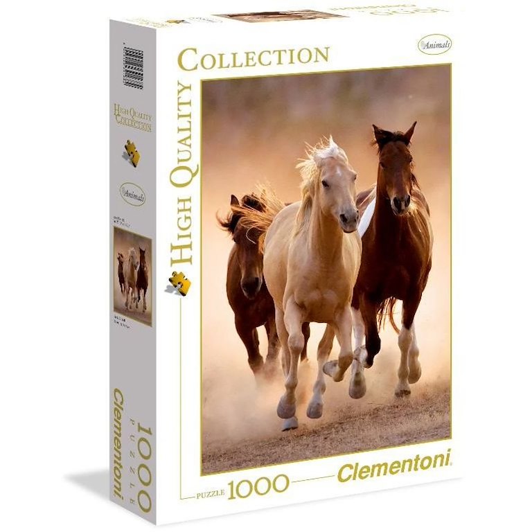 PUZZLE SLAGALICE CLEMENTONI 1000PCS RUNNING HORSES