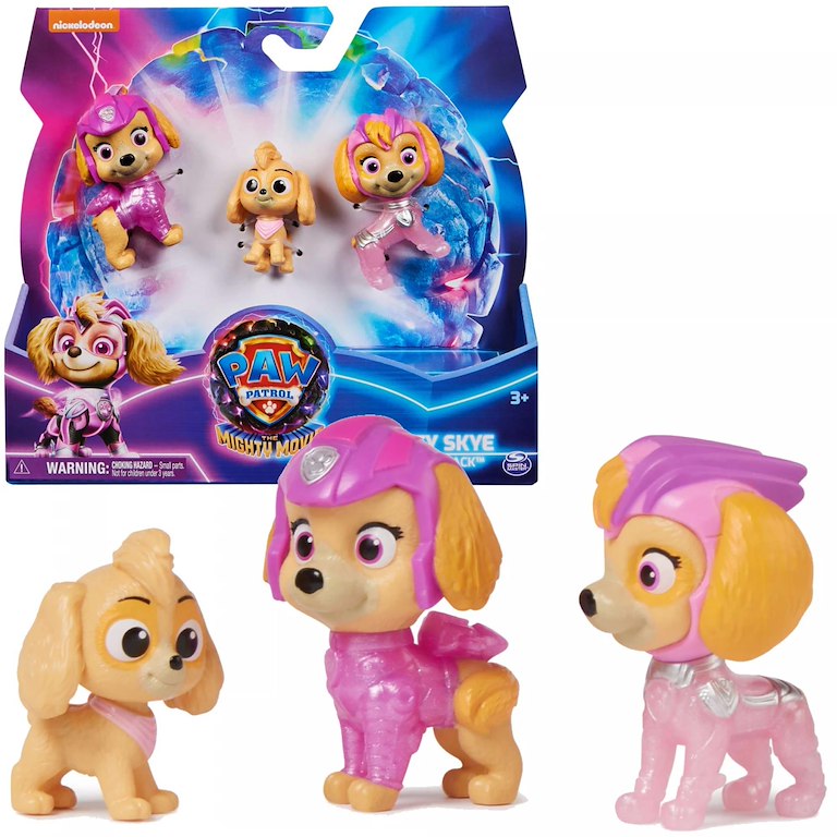 PAW PATROL PAW FIGURE MIGHTY MOVIE SKYE 3PCS