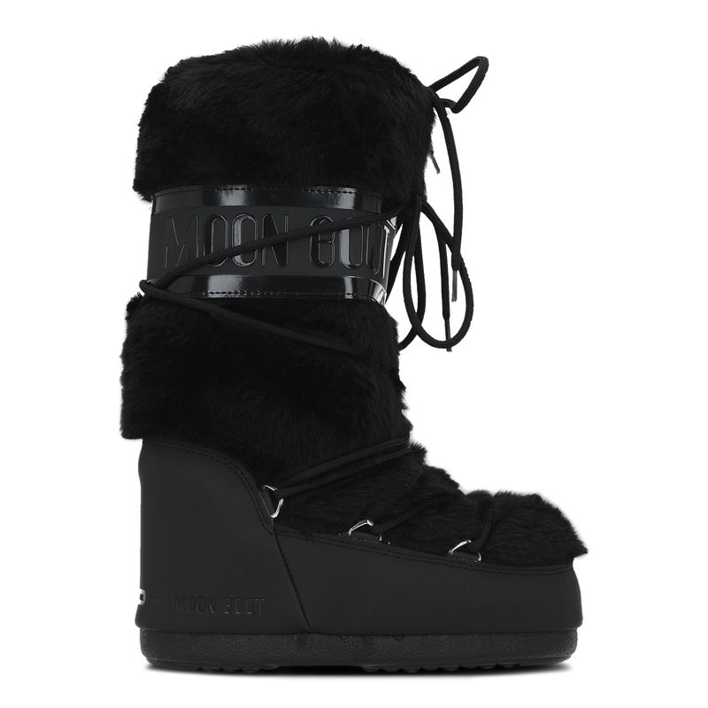 Ženske čizme Moon Boot CLASSIC FAUX FUR BLACK