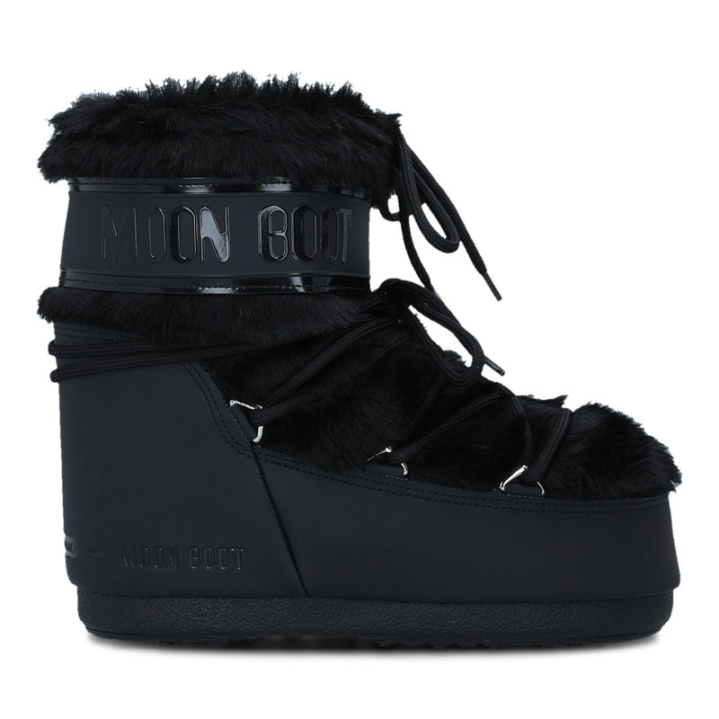 Ženske čizme Moon Boot ICON LOW FAUX F BLACK