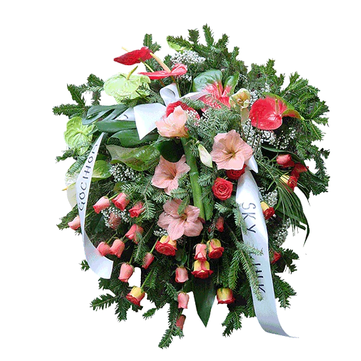 Grief floral wreath