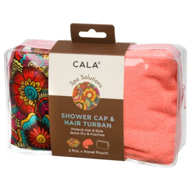 CALA Set kapa za tuširanje i turban Flower Power