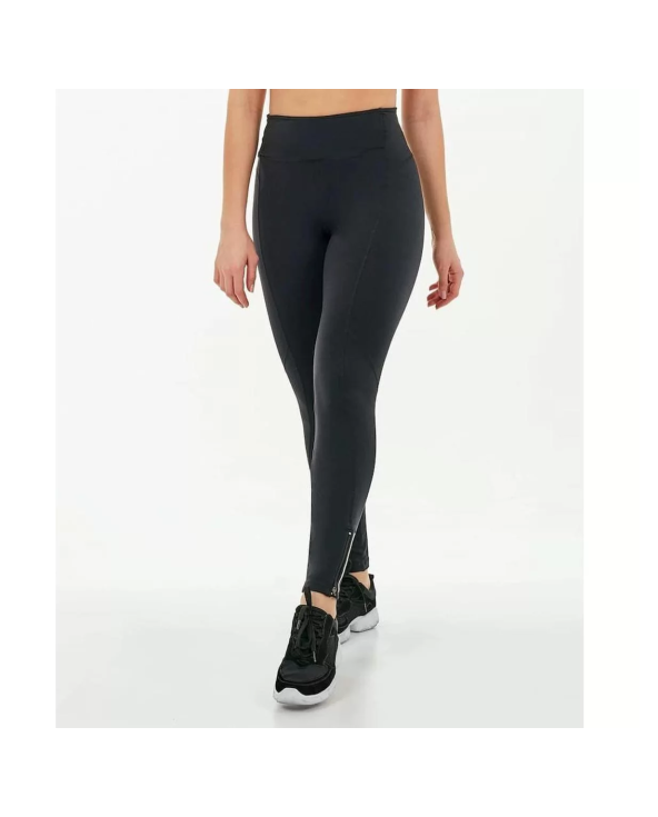 Legging Supplex Ziper Barra Preto