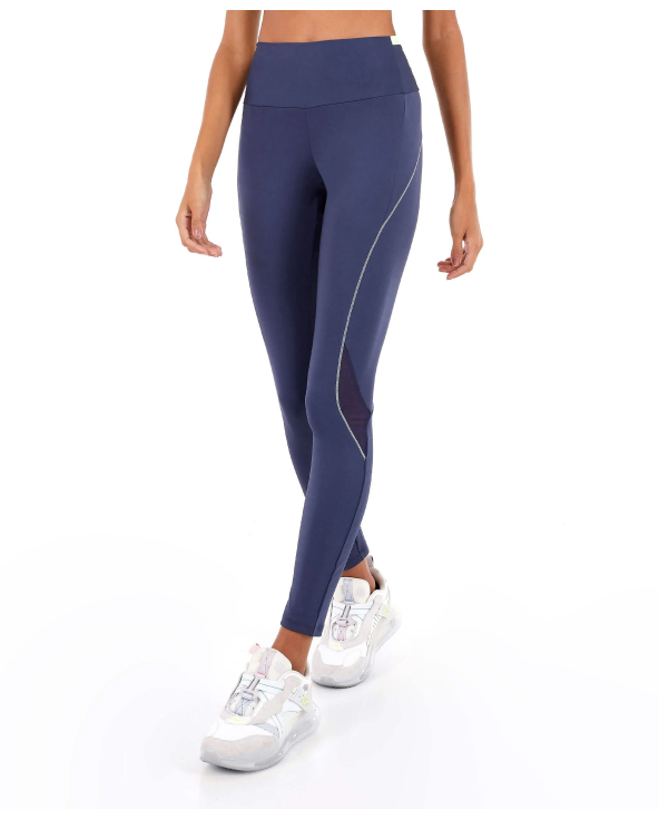 Legging Blackout Recortre Tela Trancador Cinza Odyssey