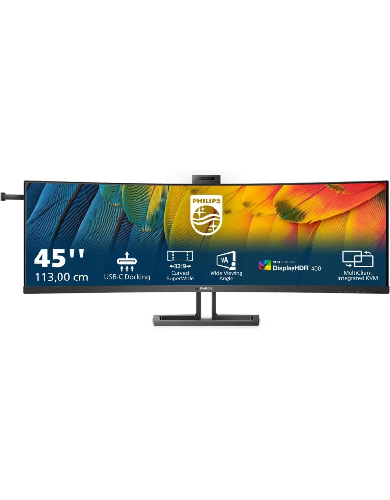 PHILIPS 45B1U6900CH 00 44.5" VA,zakrivljen,32:9 5120x1440 75Hz 4ms GtG HDMIx2,DP,USB,LAN crn