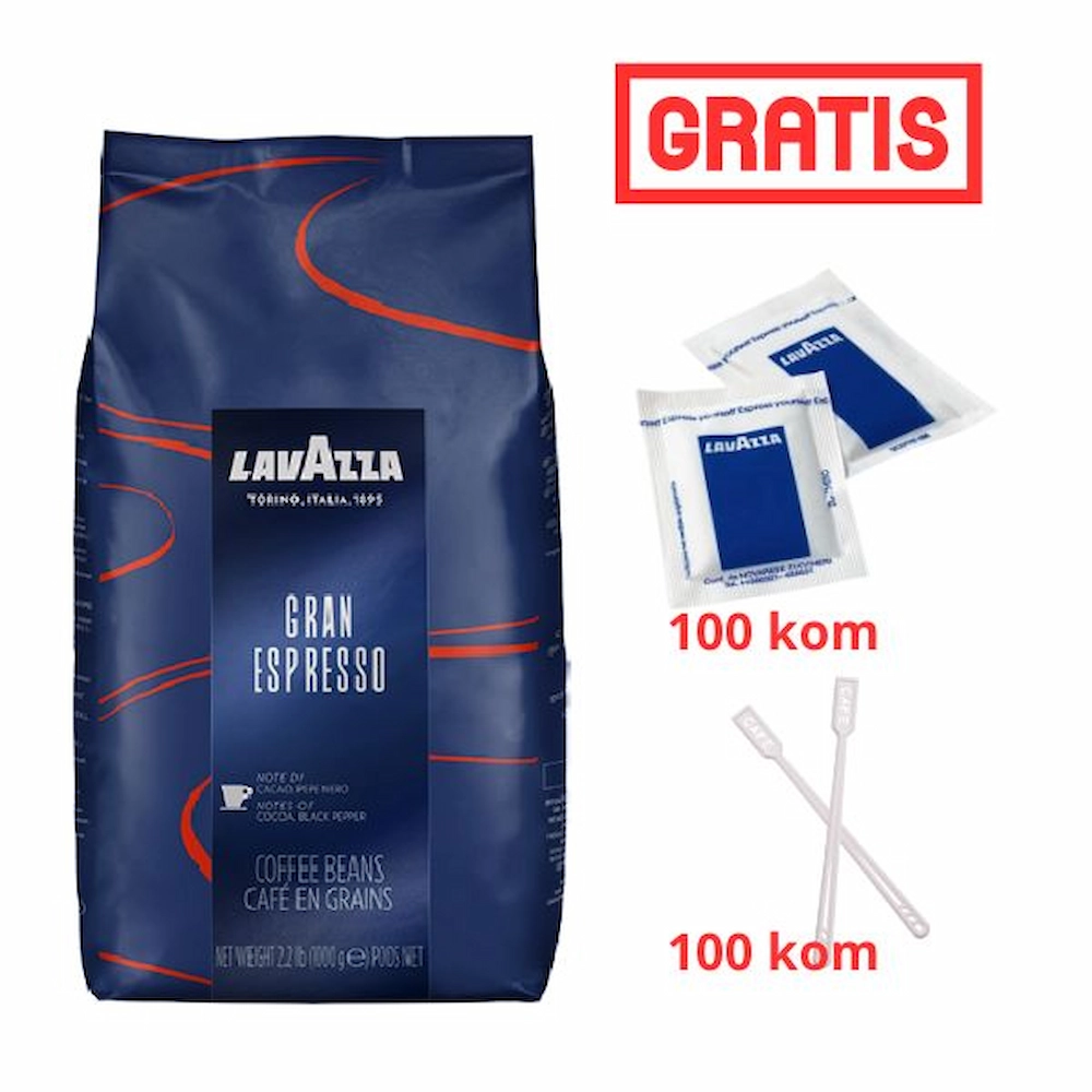 Lavazza Gran Espresso 1kg – GRATIS Šećer + Kašičice