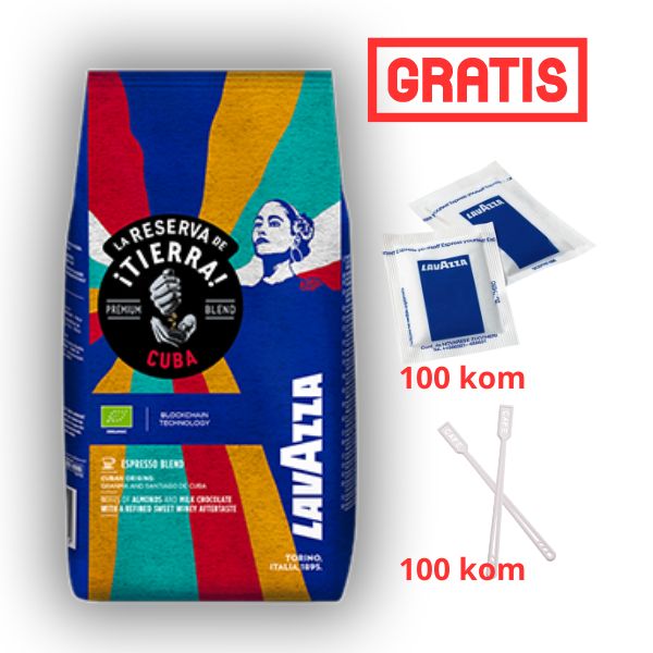 Lavazza Tierra Cuba 1kg – GRATIS Šećer+ Kašičice