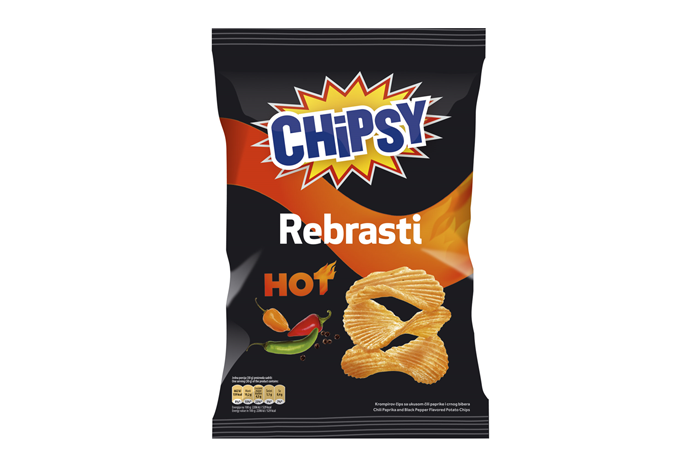 Chipsy Hot Rebrasti 150g