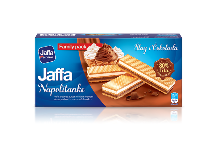 Jaffa Napolitanke šlag i čokolada 374g