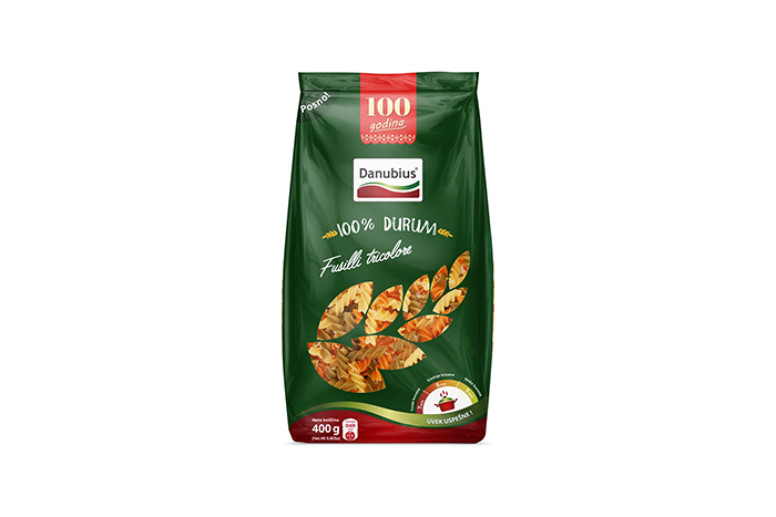 Fusilli Tricolore Testenina Danubius 400g