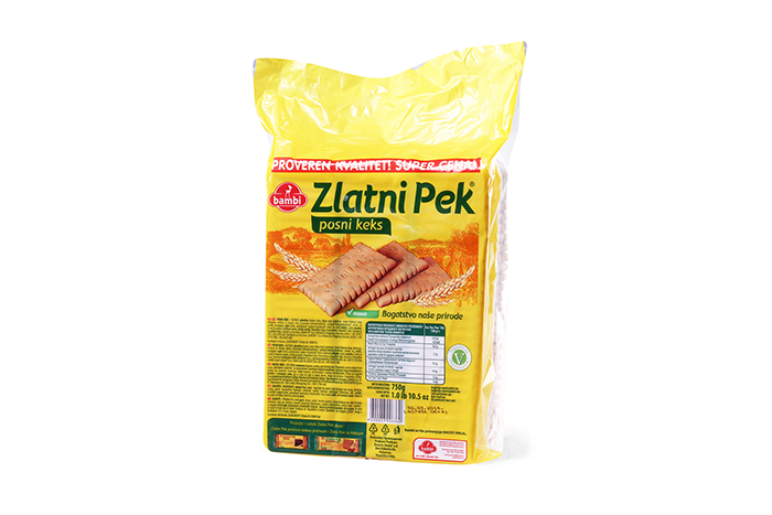 Keks Zlatni Pek 750g, Posni Bambi