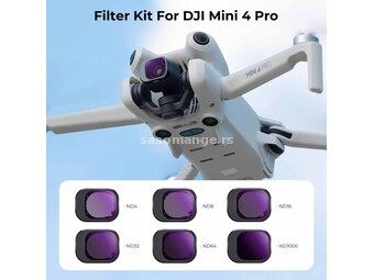 K&amp;F Concept DJI Mini 4 Pro ND filter set ND4 ND8 ND16 ND32 ND64 ND1000 SKU.2081V1