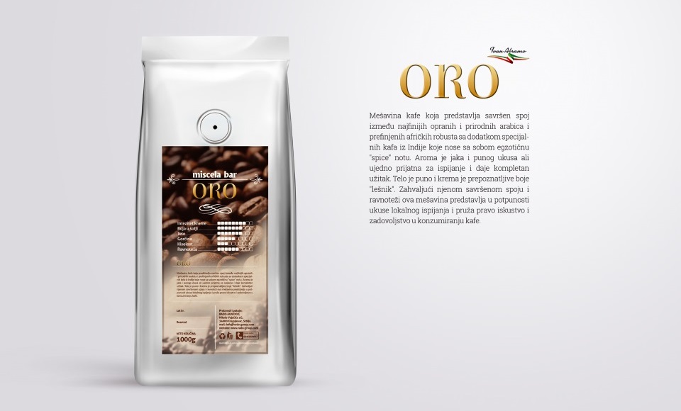 ABRAMO ESPRESSO KAFA ORO 1KG