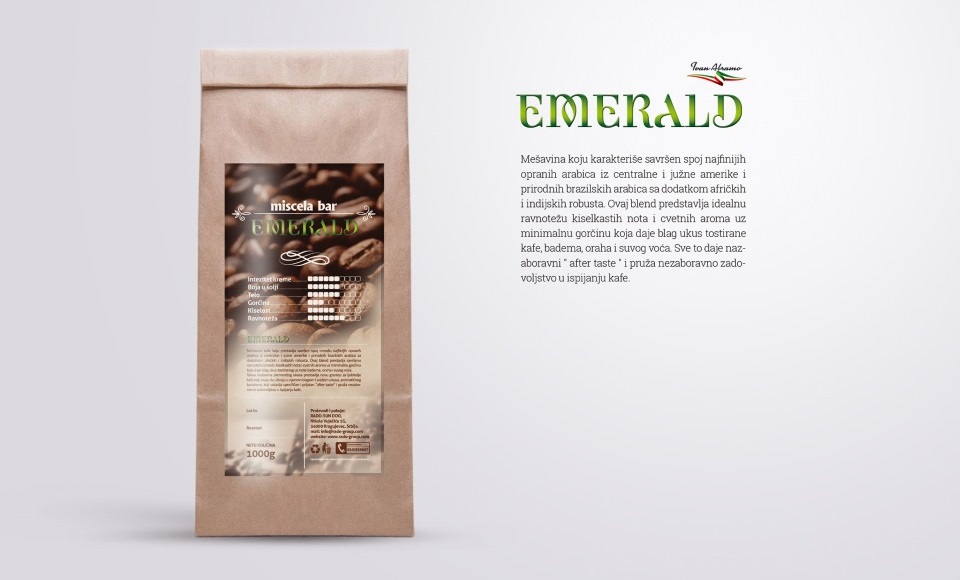 ABRAMO ESPRESSO KAFA EMERALD 1KG