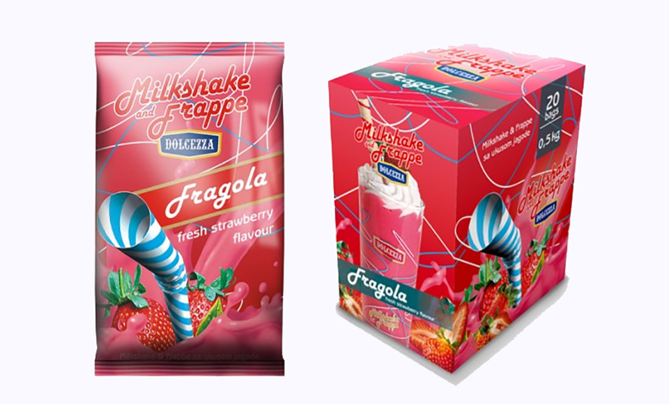 DOLCEZZA JAGODA MILKSHAKE 20 KESICA