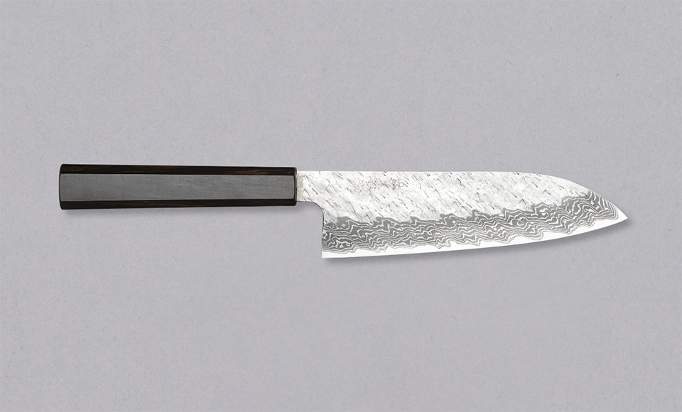 NIGARA SANTOKU VG-10 DAMASCUS TSUCHIME 180 MM