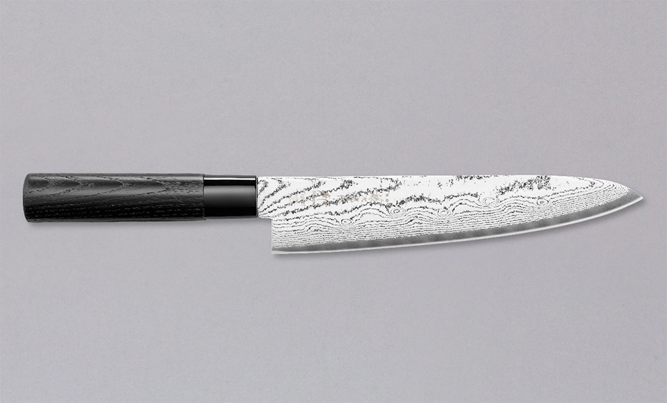 TOJIRO GYUTO BLACK DAMASCUS 210 MM