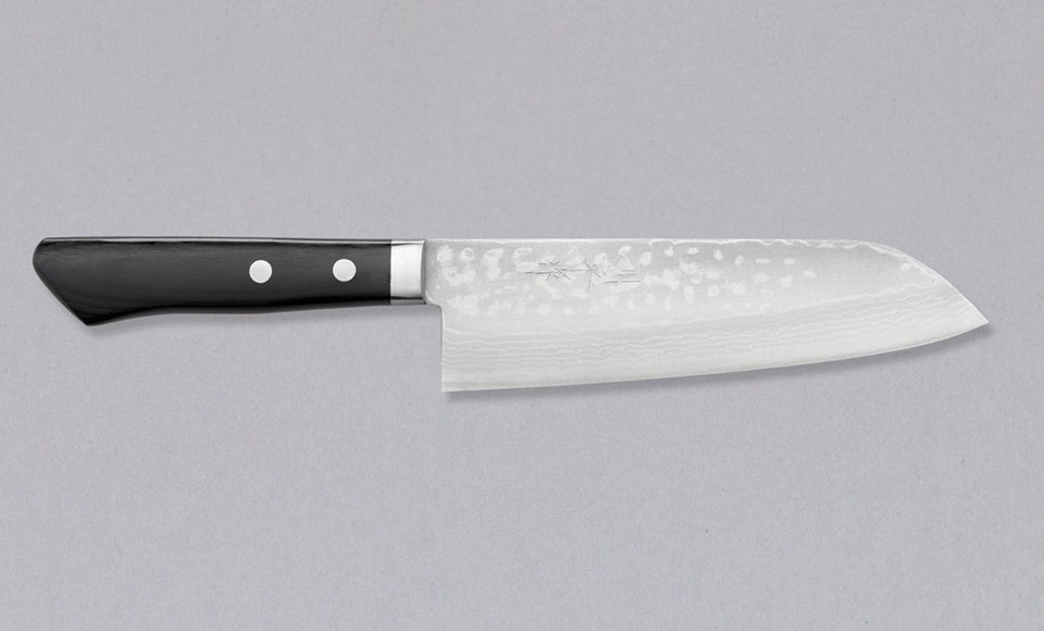 ETSU VILLAGE DAMASCUS SANTOKU BLACK 170 MM