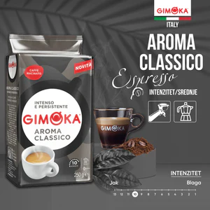 GIMOKA AROMA CLASSICO PRŽENA MLEVENA KAFA ZA ESPRESSO I ZA MOKA APARAT 250