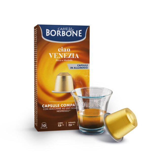 Borbone ciao VENEZIA Alu. compatibili Nespresso ®* 10/1