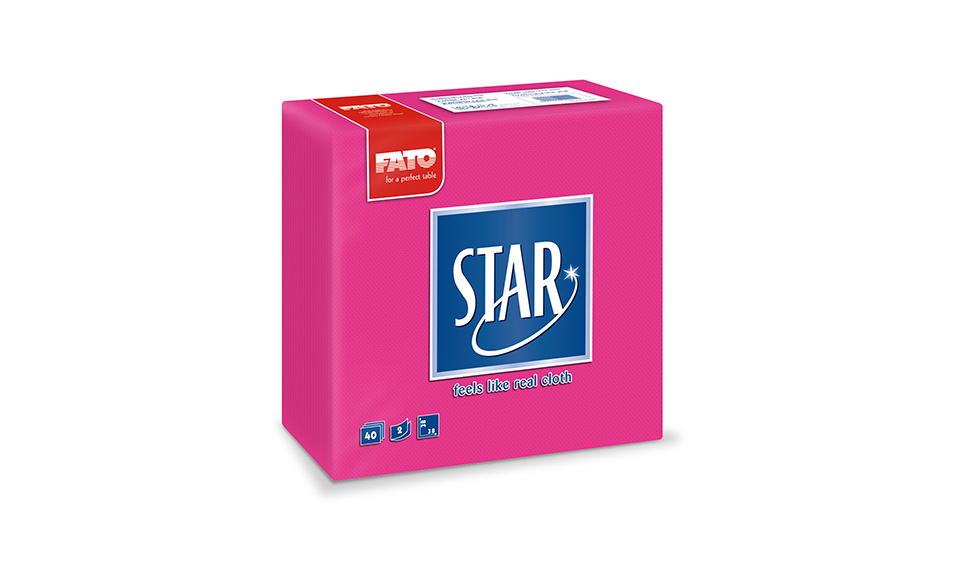 SALVETE FATO STAR FUCHSIA 38x38 40 KOM