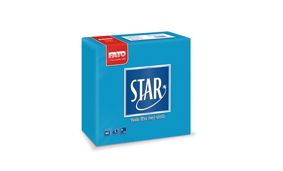 SALVETE FATO STAR TIRKIZ 38X38 40 KOM