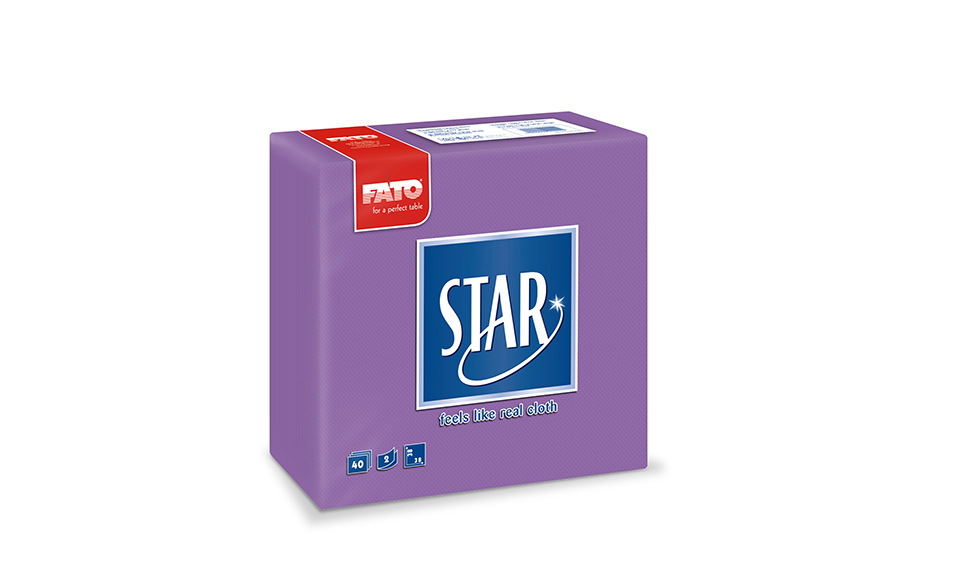 SALVETE FATO STAR VIOLA 38x38 40 KOM