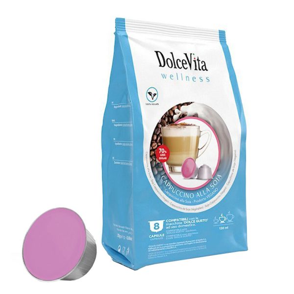 Dolce Vita Wellness cappuccino alla soia compatibili Nescafe®Dolce Gusto®* 8/1