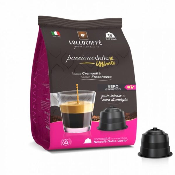 LolloCaffe NERO espresso compatibili Nescafe®Dolce Gusto®* 16/1